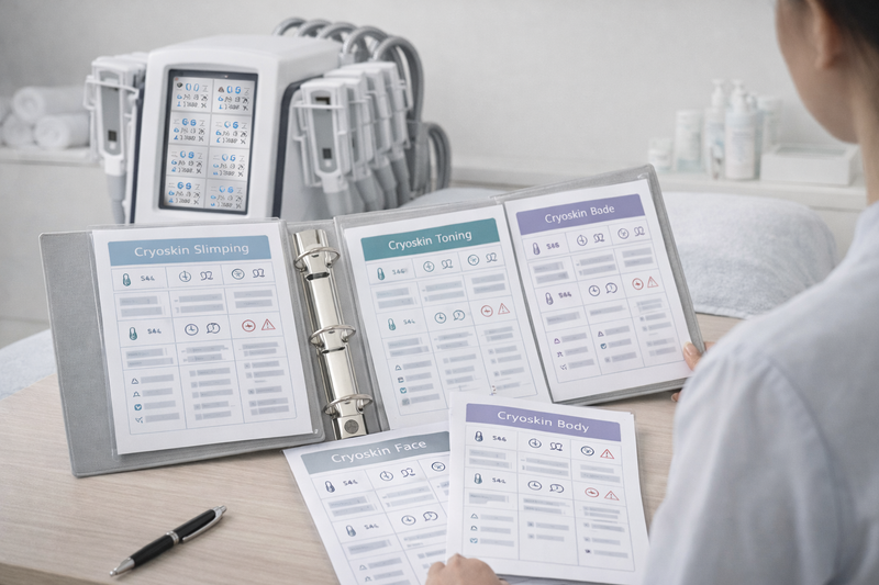 Training on Cryoskin: Sample Protocol Cards for Staff