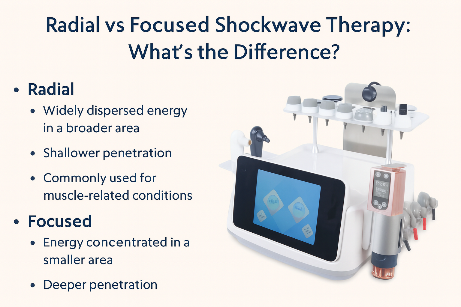 Radial vs Focused Shockwave Therapy: What’s the Difference?
